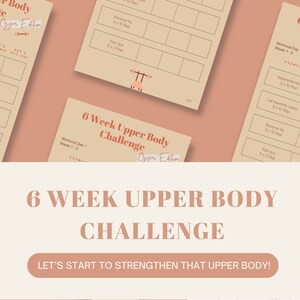 6 Week Upper Body Challenge for the Gym - Etsy
