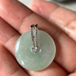 Grade A Natural Green Jadeite Pi Disc ( Peng on Kou, Donut) Pendant ...