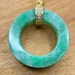 Grade A Natural Green Jadeite Pi Disc Pendant Silver Necklace - Etsy
