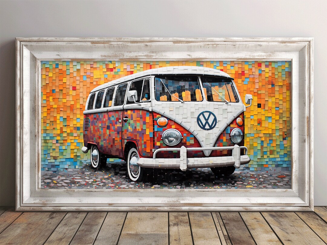 Vw Digital Download Wall Art Poster Retro Van Print Vw Bus Boho Wall ...