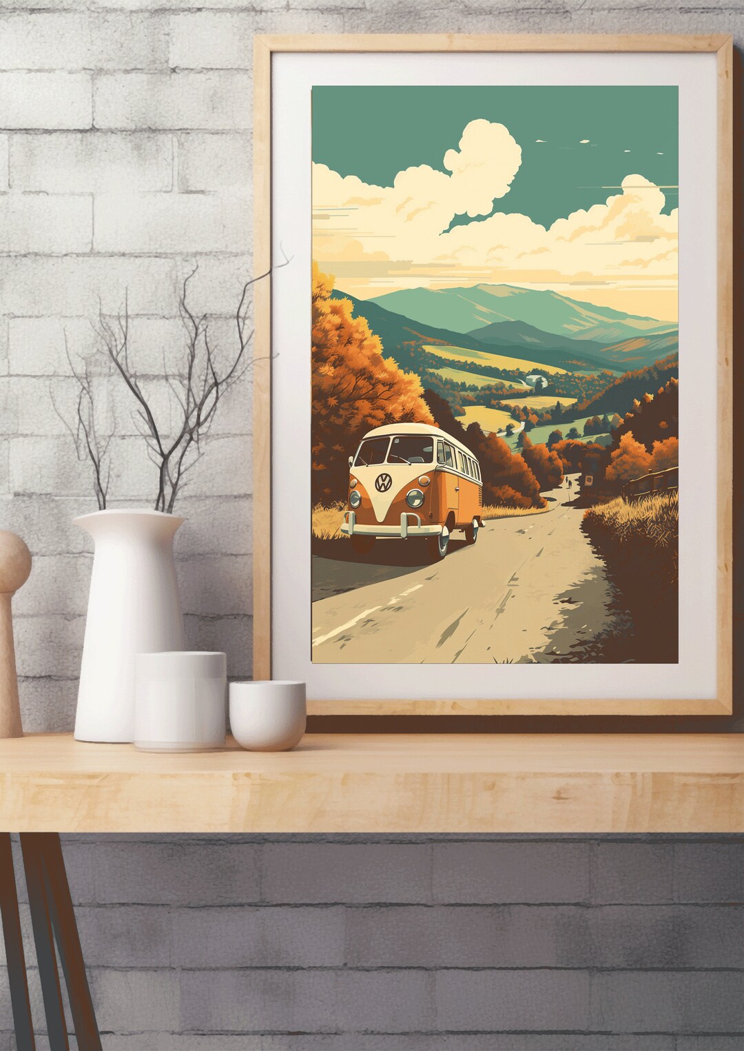Art Print Lustre Portrait Vw Graphic Print A4A3 Van Life - Etsy