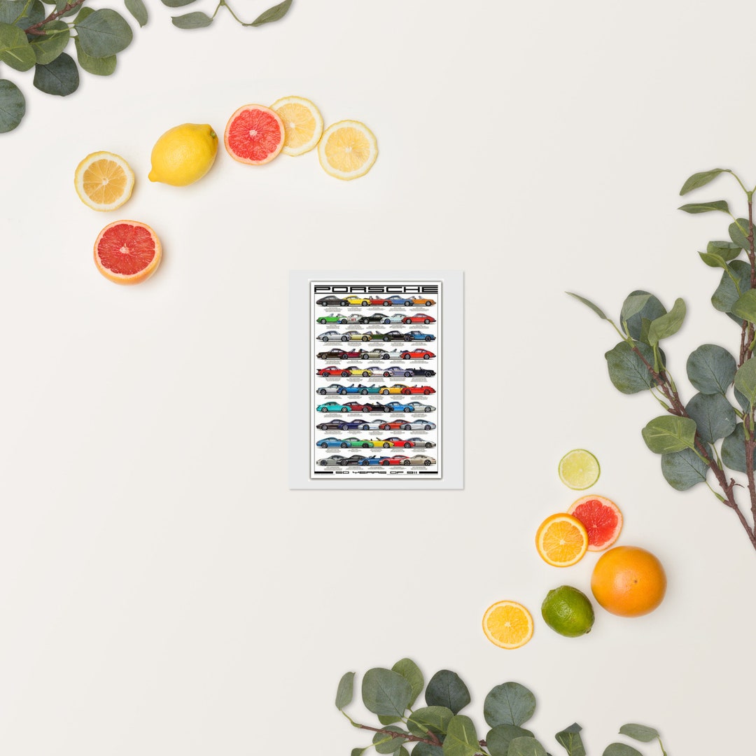 Porsche 911 Evolution Wall Poster - Etsy