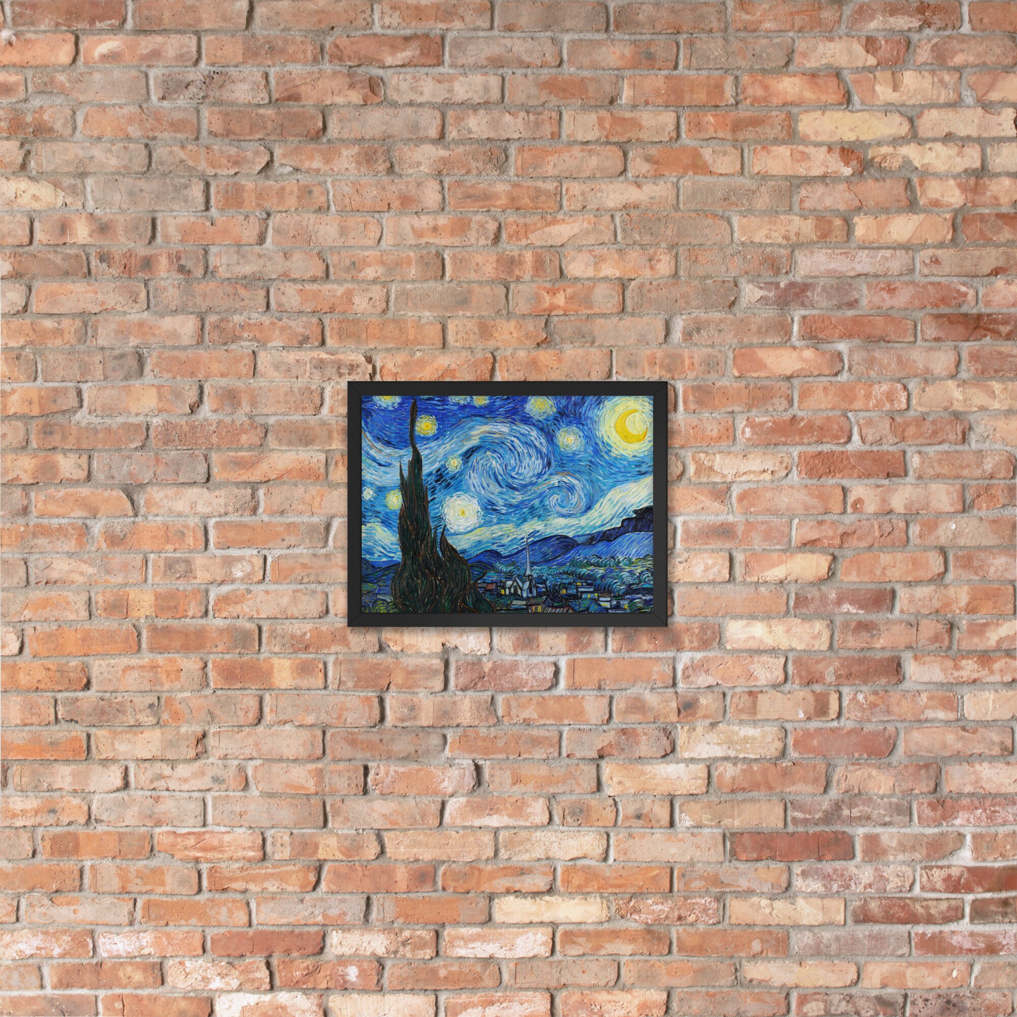 Framed Matte Vincent Van Gogh Starry Night Painting Replica Print - Etsy