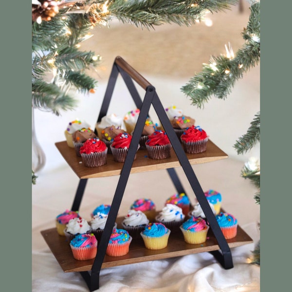 2 Tier Tray Stand - Etsy