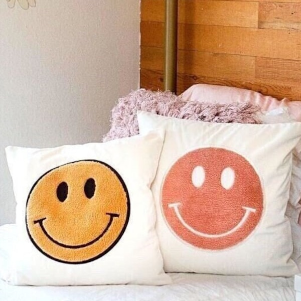Smiley Face Pillow - Etsy