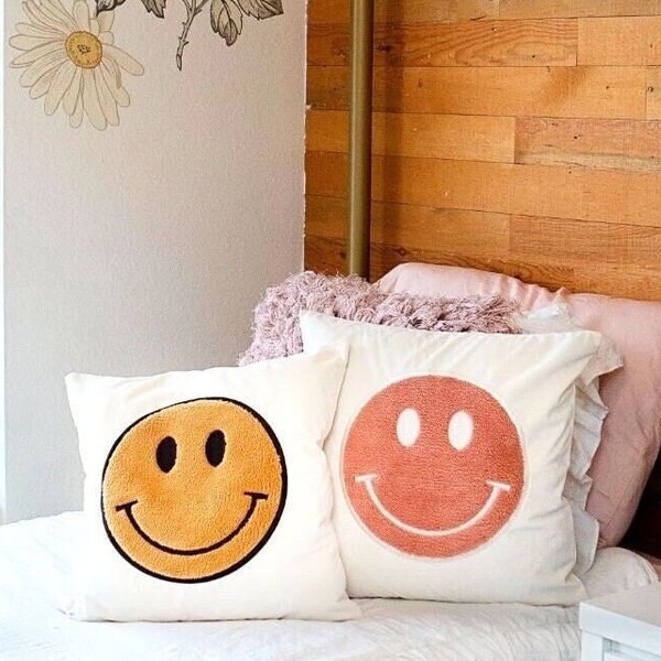 Smiley Face Pillow - Etsy
