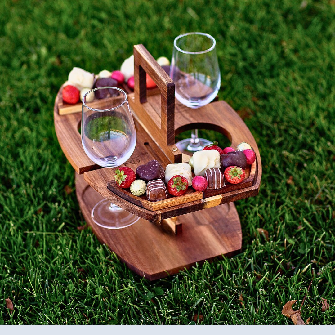 Portable Wine Table Personalized Charcuterie Gift, New Home ...