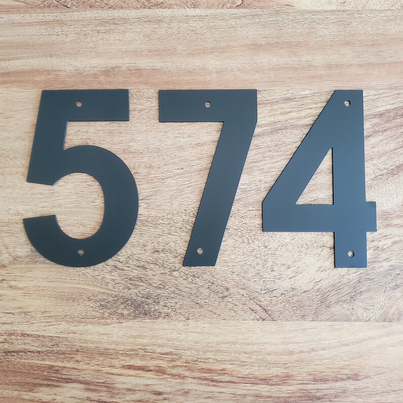 Modern Metal House Numbers, Individual House Numbers, Address Numbers ...