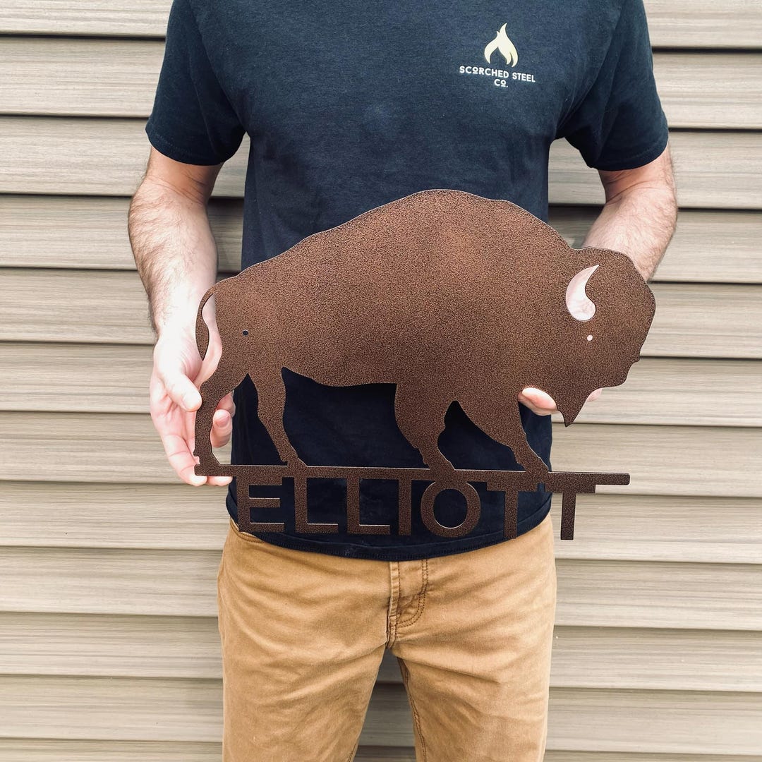 Kids Buffalo Name Sign, Nursery Name Sign, Custom Nursery Sign ...