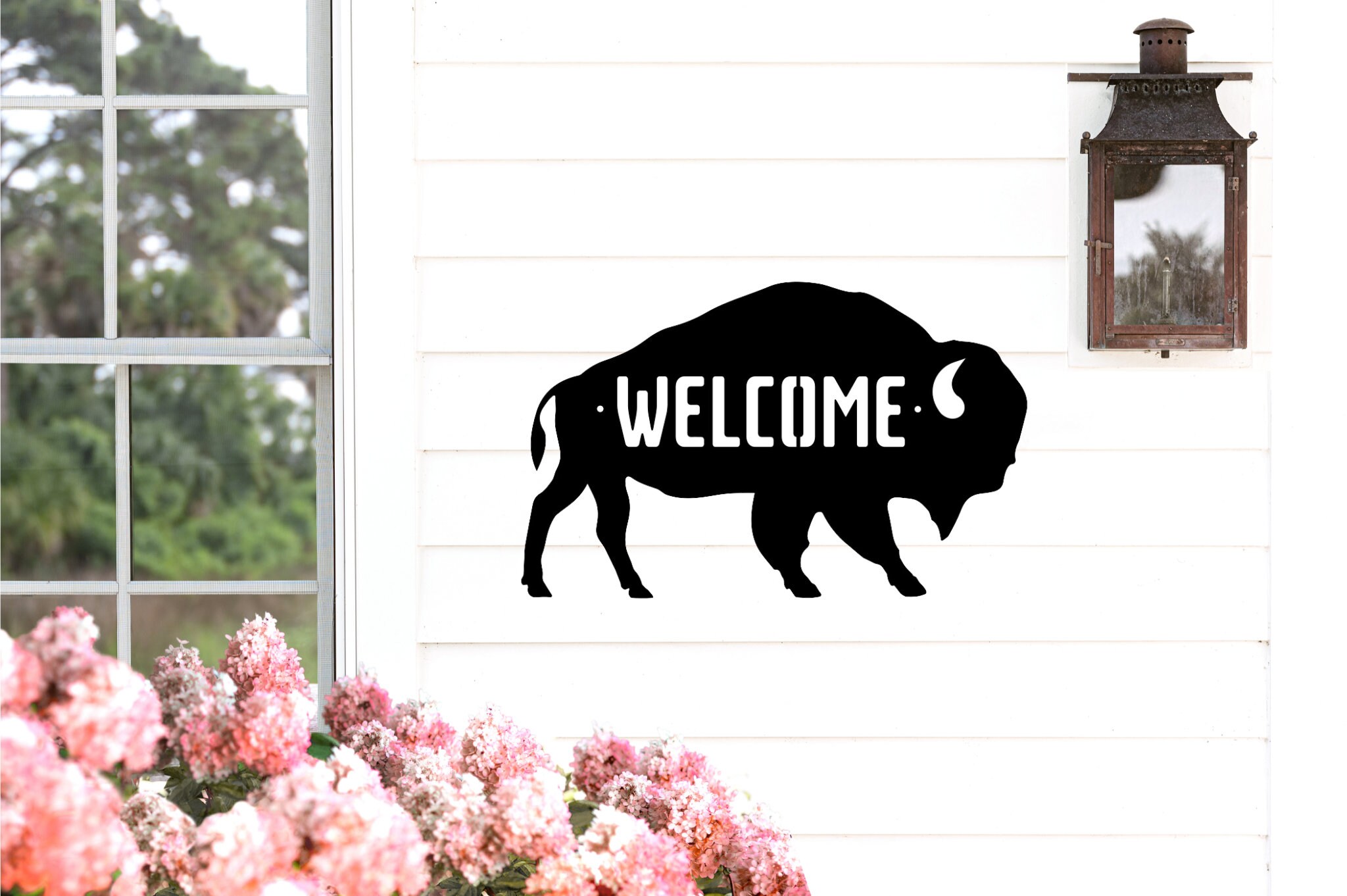 Buffalo Welcome Sign, Welcome Sign, Metal Welcome Sign, Home Decor ...
