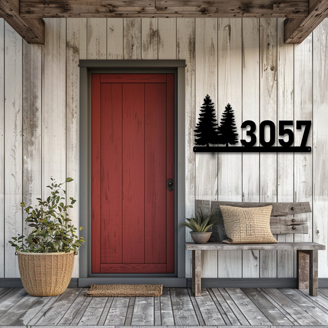 Custom Metal House Number Sign, Rustic Address Sign for House, Metal ...