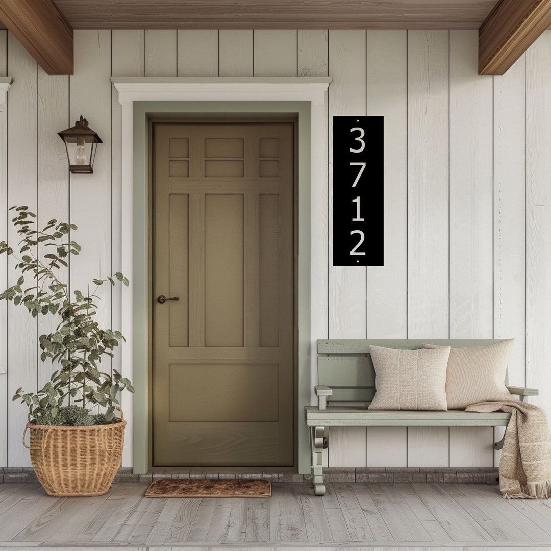 Metal House Number Sign, Custom House Number Sign, Metal Address Sign ...