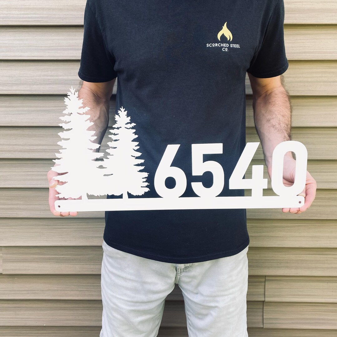 Custom Metal House Number Sign, Rustic Address Sign for House, Metal ...