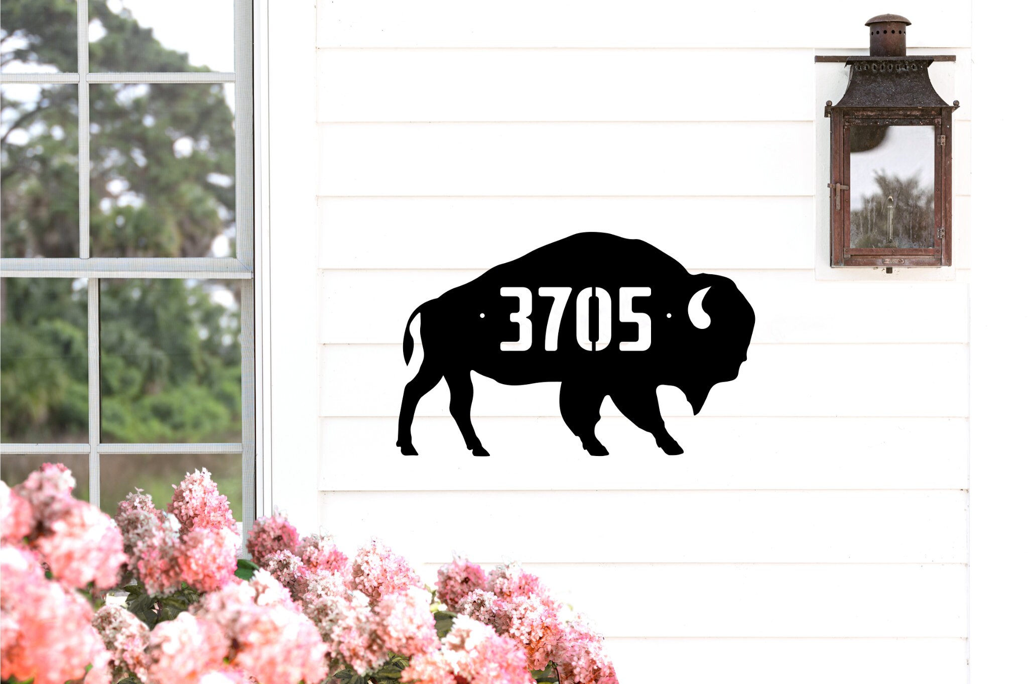Buffalo House Number Sign Buffalo Address Sign Metal Buffalo - Etsy