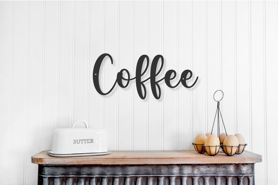Coffee Bar Metal Sign, Coffee Metal Word, Metal Coffee Sign, Metal ...