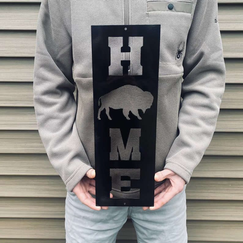 Metal Buffalo Home Sign, Buffalo Sign, Buffalo Metal Artwork, Buffalo ...