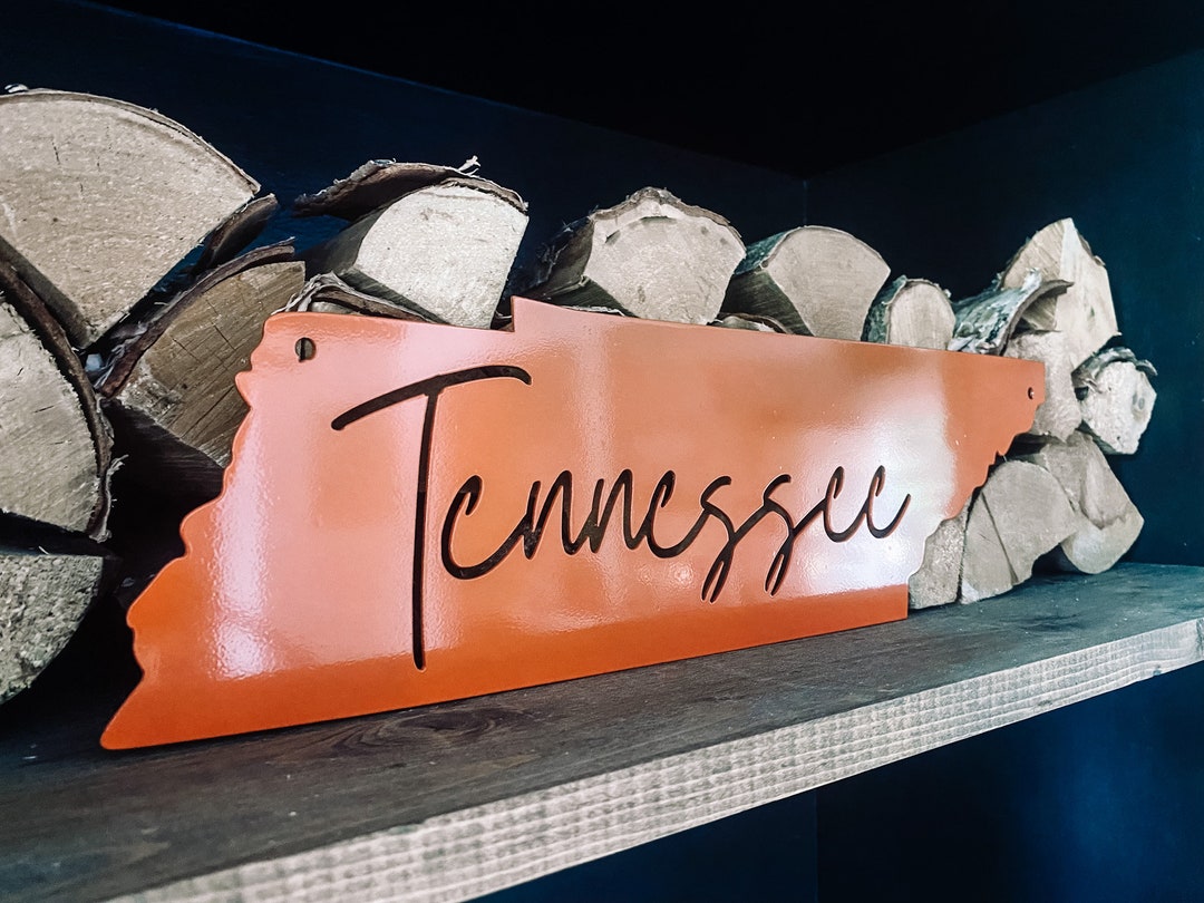 Tennessee Sign, Metal Tennessee Sign, State Outline Sign, State Sign ...
