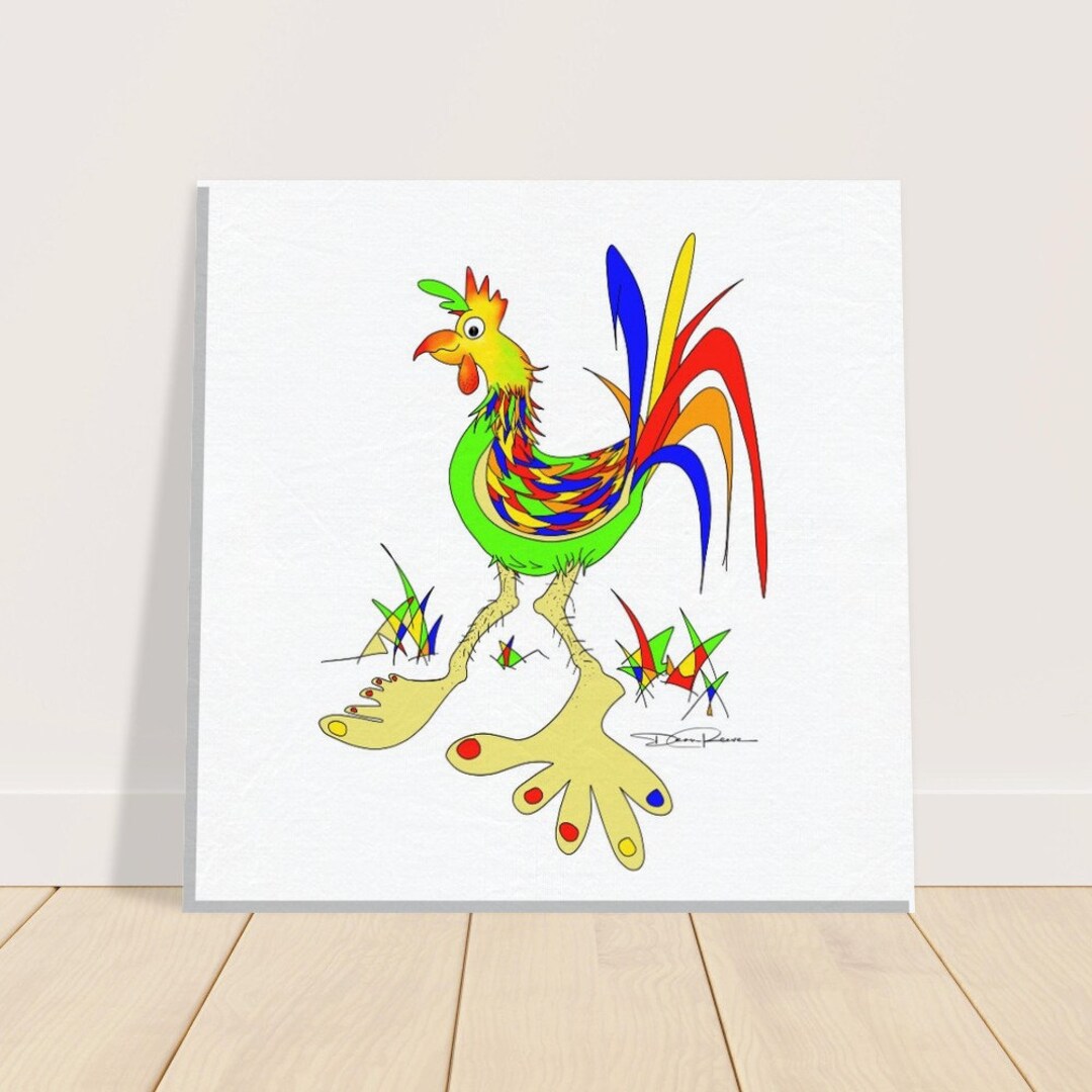 The Unique Picasso Bird. Square Slim Canvas. - Etsy