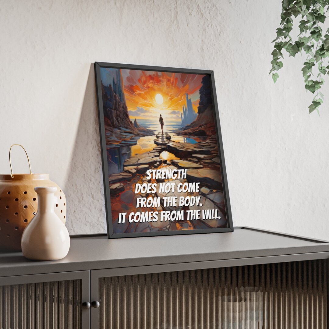 Empowering Wisdom: Inspirational Quote Poster in Wooden Frame - Etsy