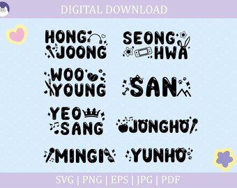 Ateez Aniteez Photocard Border Svg, Pdf, Png, Jpg Ateez Decals Ateez ...