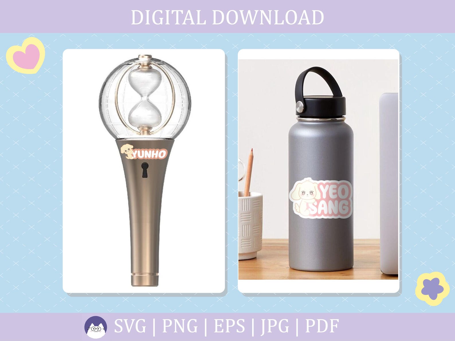 Ateez Names With Aniteez | Svg, Pdf, Png, Jpg, Eps | Ateez Decals ...