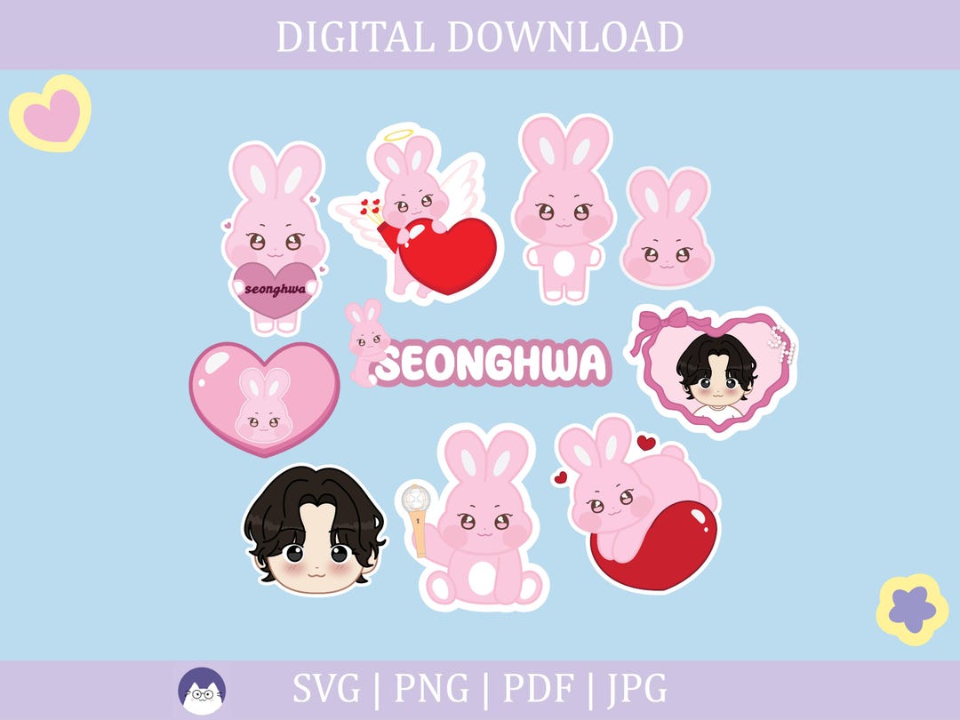 Seonghwa Ddeongbyeoli Bundle | Ateez | Aniteez | Svg, Pdf, Png, Jpg ...