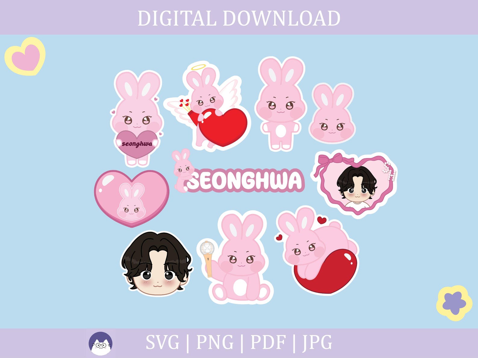 Seonghwa Ddeongbyeoli Bundle | Ateez | Aniteez | Svg, Pdf, Png, Jpg ...