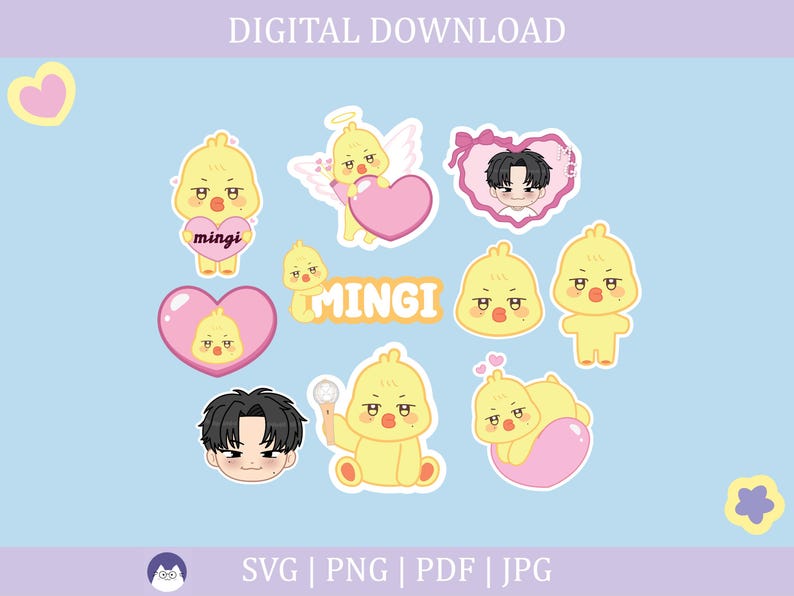 Mingi Bbyeongming Bundle | Ateez | Aniteez | Svg, Pdf, Png, Jpg | Kpop ...