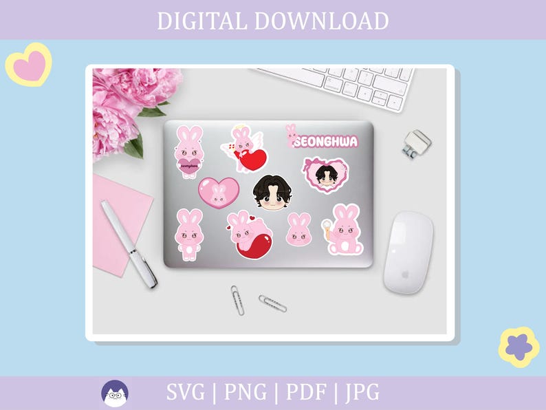 Seonghwa Ddeongbyeoli Bundle | Ateez | Aniteez | Svg, Pdf, Png, Jpg ...