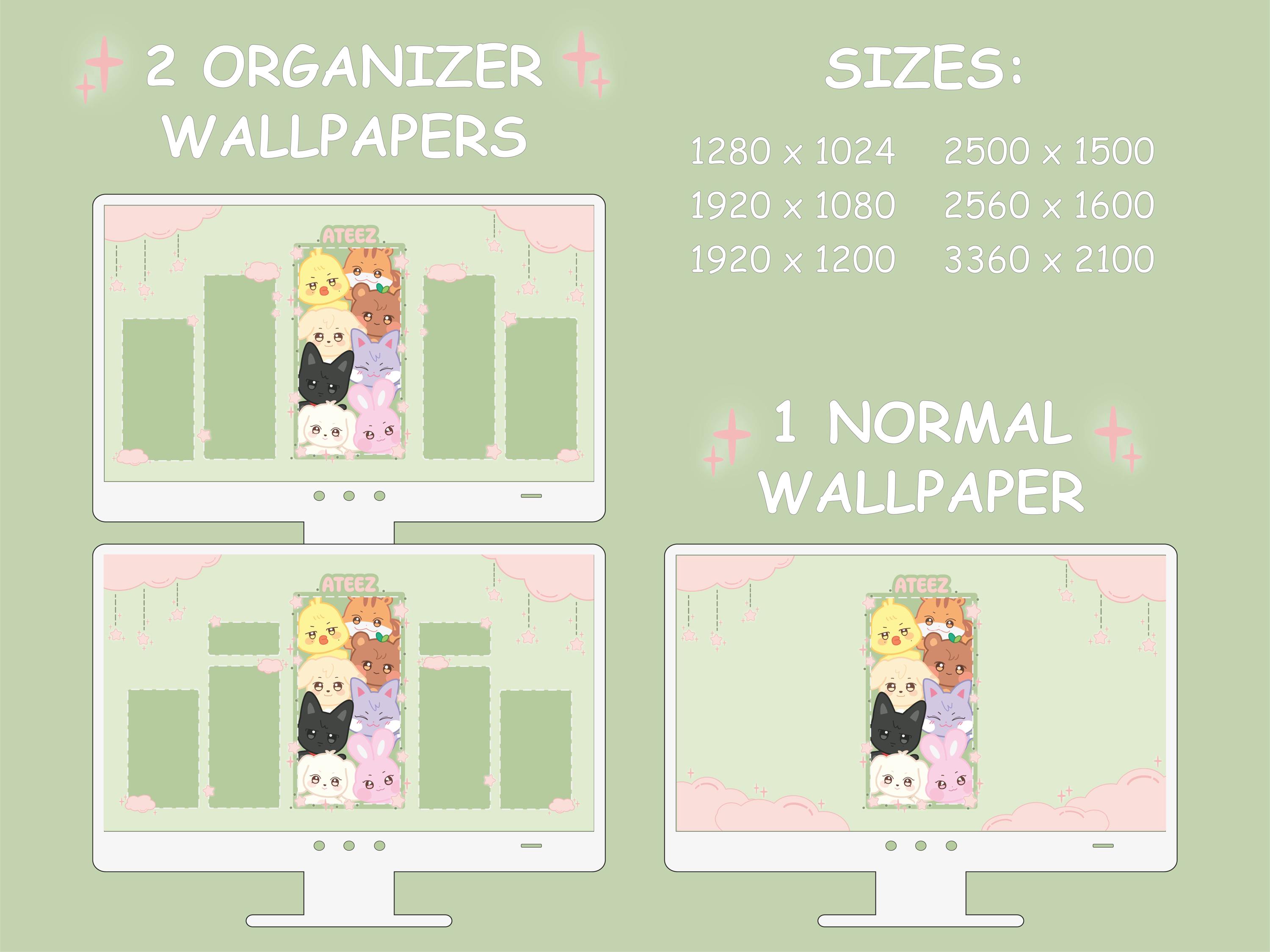 Aniteez Desktop Theme Organizer Set Green | Windows and Mac ...