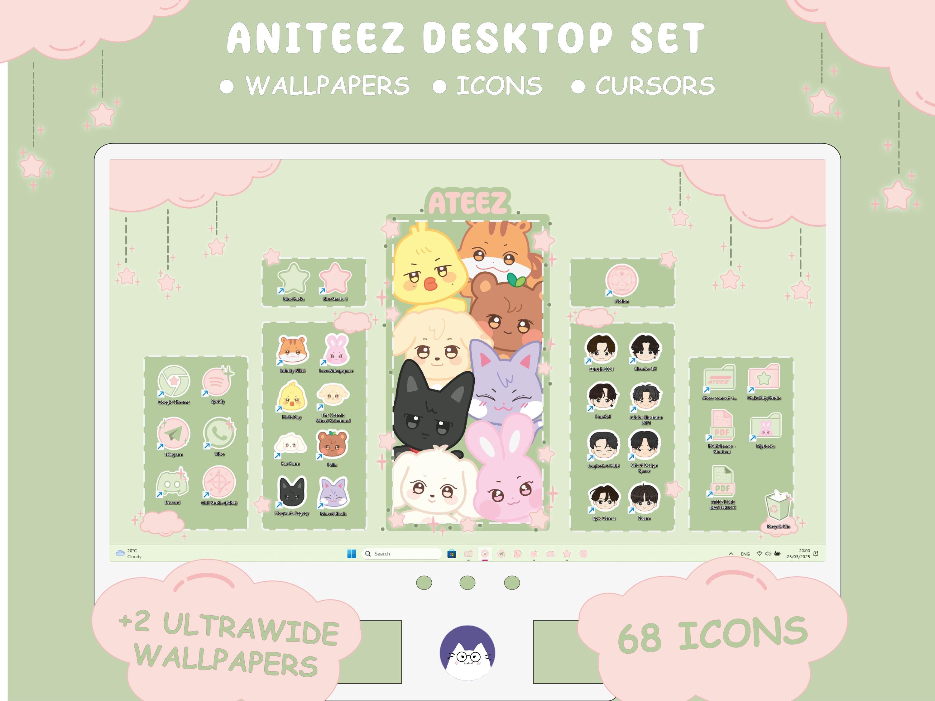 Aniteez Desktop Theme Organizer Set Green | Windows and Mac ...