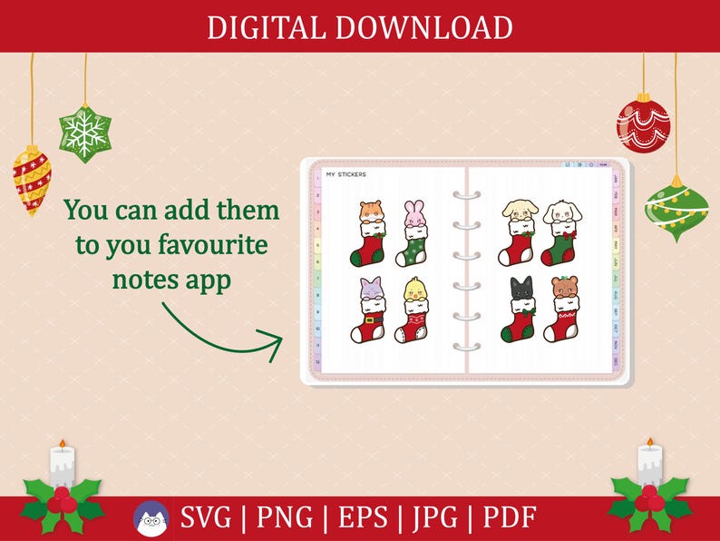 Aniteez Christmas Socks Svg, Pdf, Png, Jpg, Eps | Ateez Decals | Ateez ...
