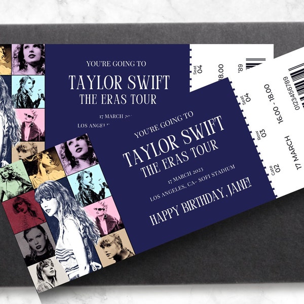 Customizable Eras Tour Ticket - Etsy