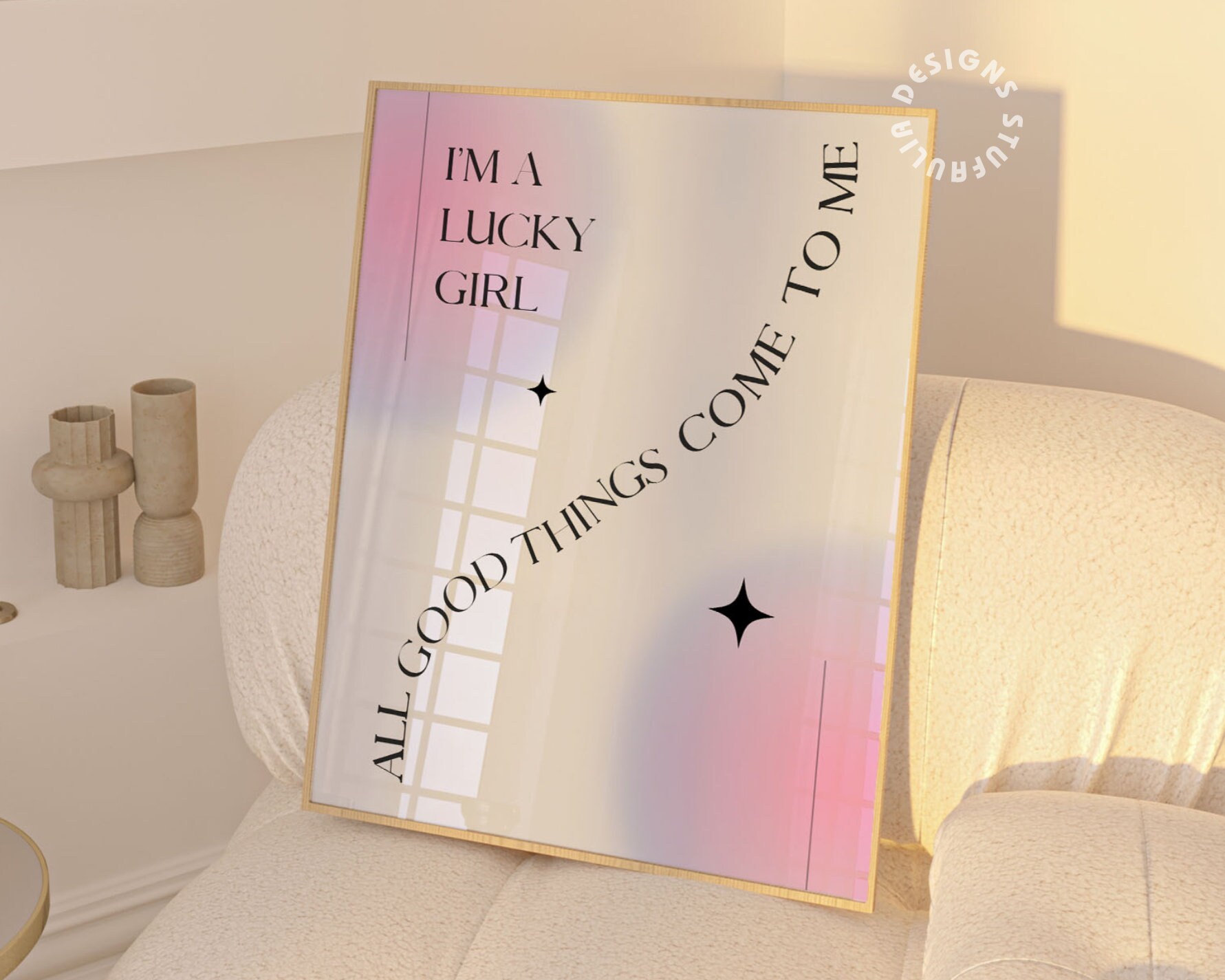 Good Things Are Coming Aura Print Lucky Girl Print Trendy Wall Art ...