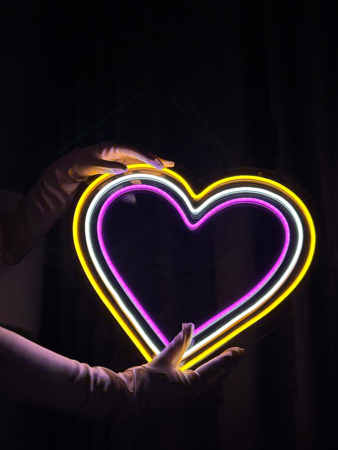 Neon Led Heart Sign ALL YOU NEED Handmade Neon Lights Sign for Home ...