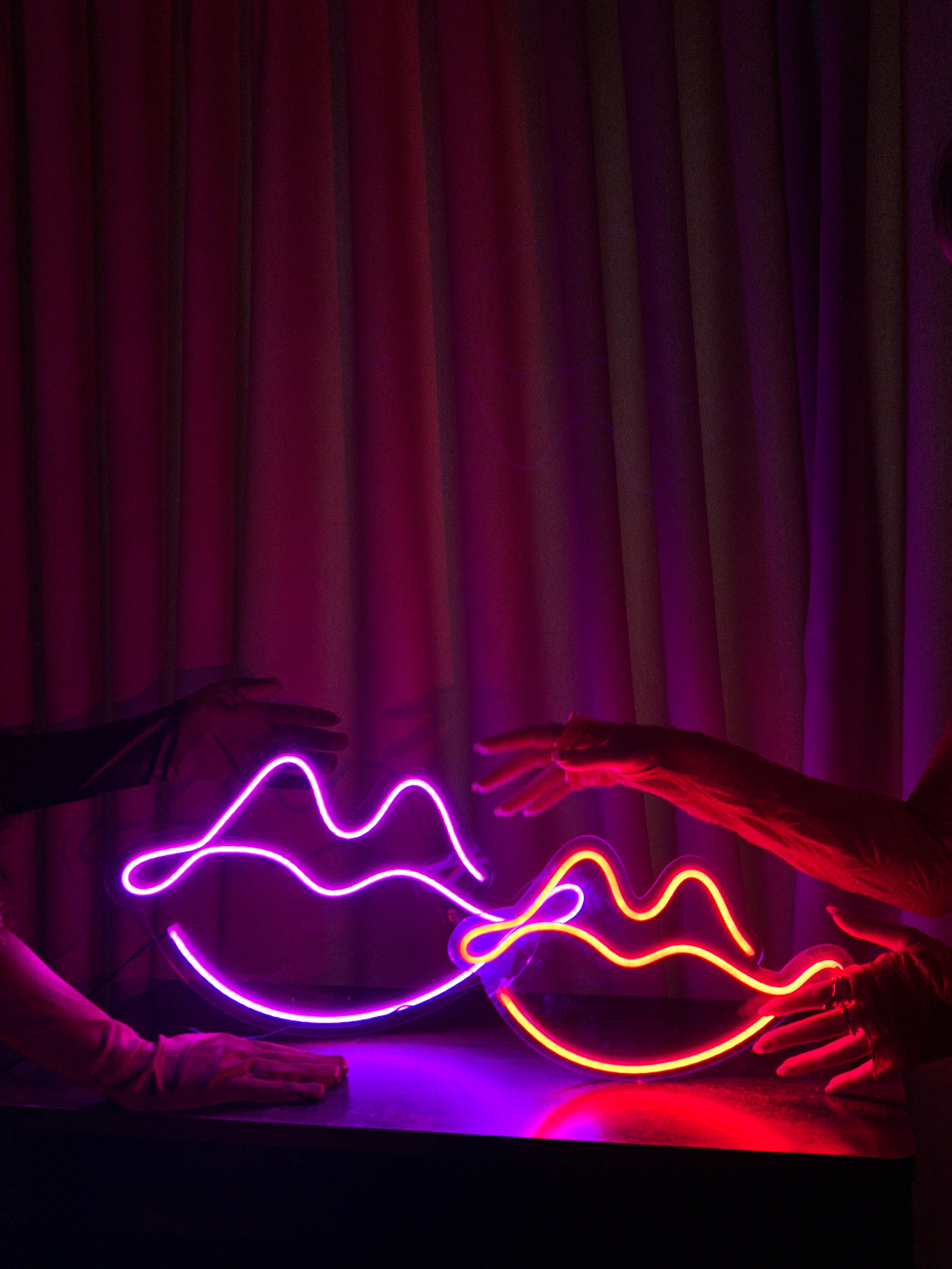 Neon LED Lips Sign THE KISS Handmade Neon Lights Sign for Home Decor - Etsy