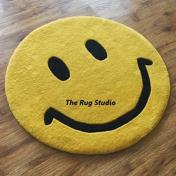 Smiley Face Rug - Etsy