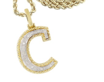 Iced Out C Necklace - Etsy