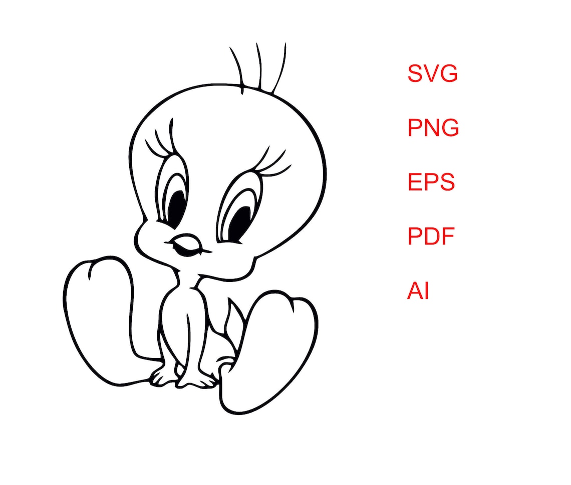 Tweety Svg Cut Files Tweety Svg Digital Download Tweety Svg - Etsy