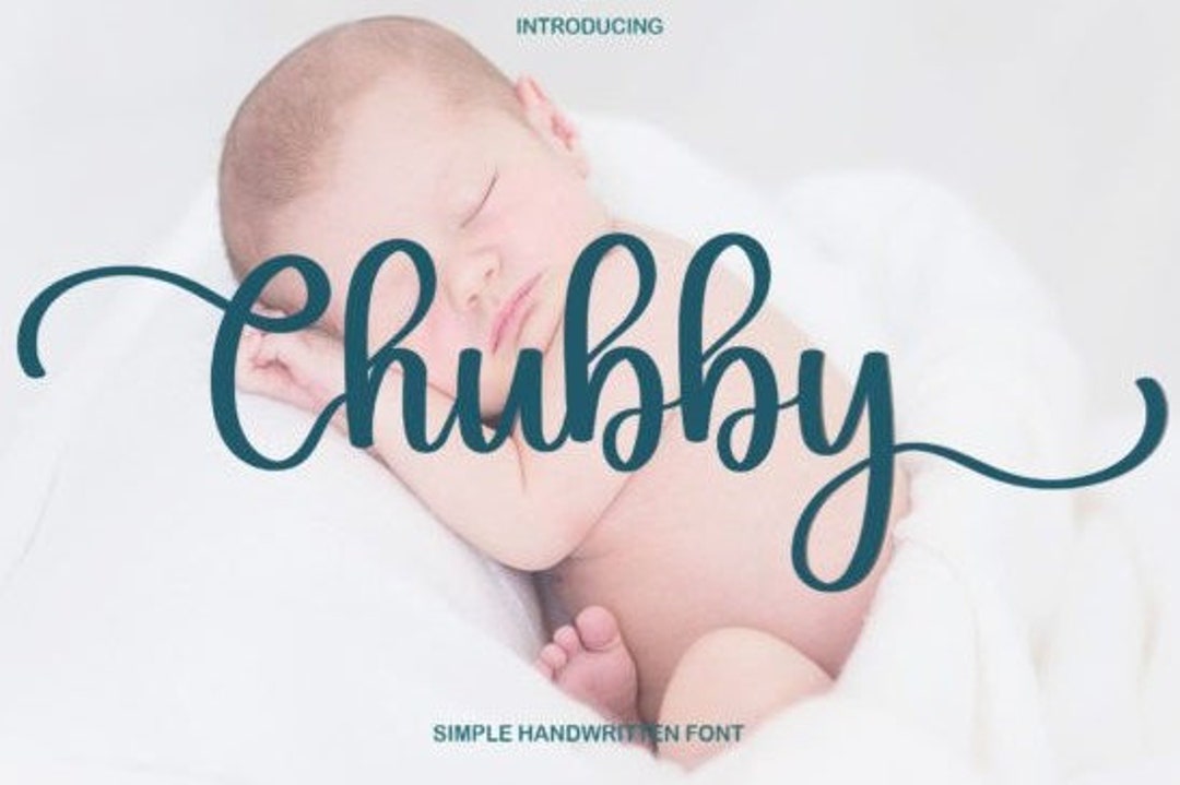 Chubby Font, Handwritten Font, Beautiful Font, Cricut Font, Script Font ...