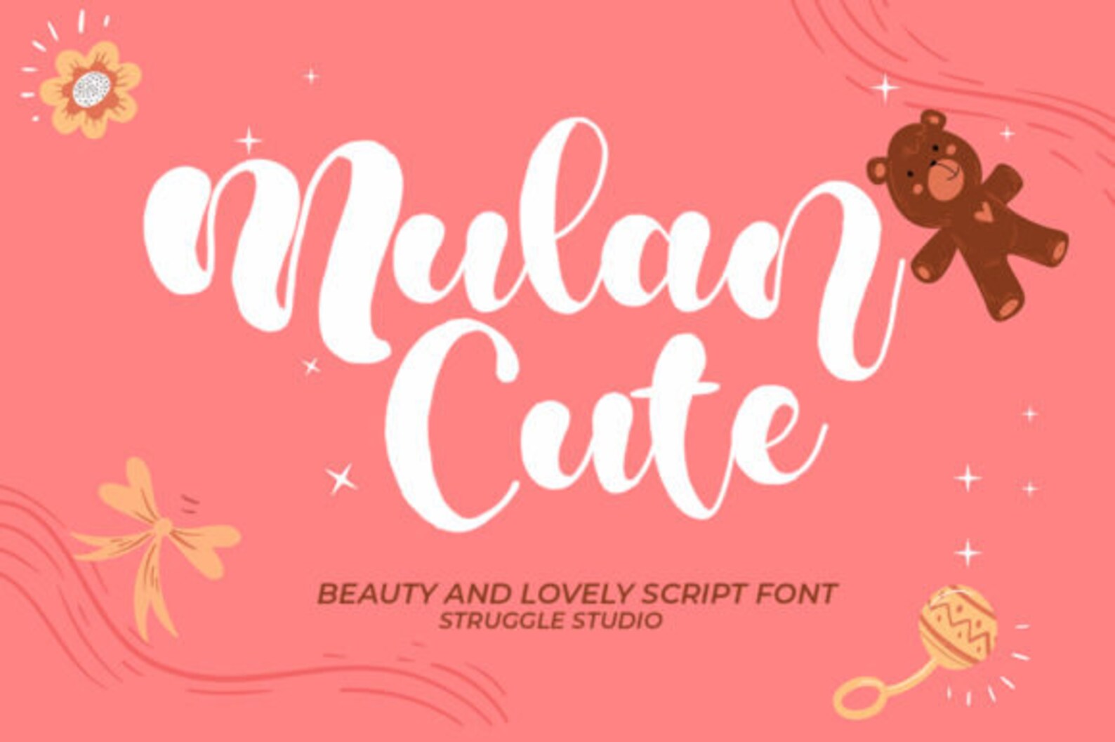 Mulan Cute Font, Love Font, Cricut Fonts, Casual Font, Modern Font ...