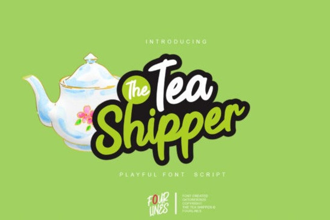 The Tea Shipper Font, Beautiful Font, Script Font, Vintage Font, Retro ...