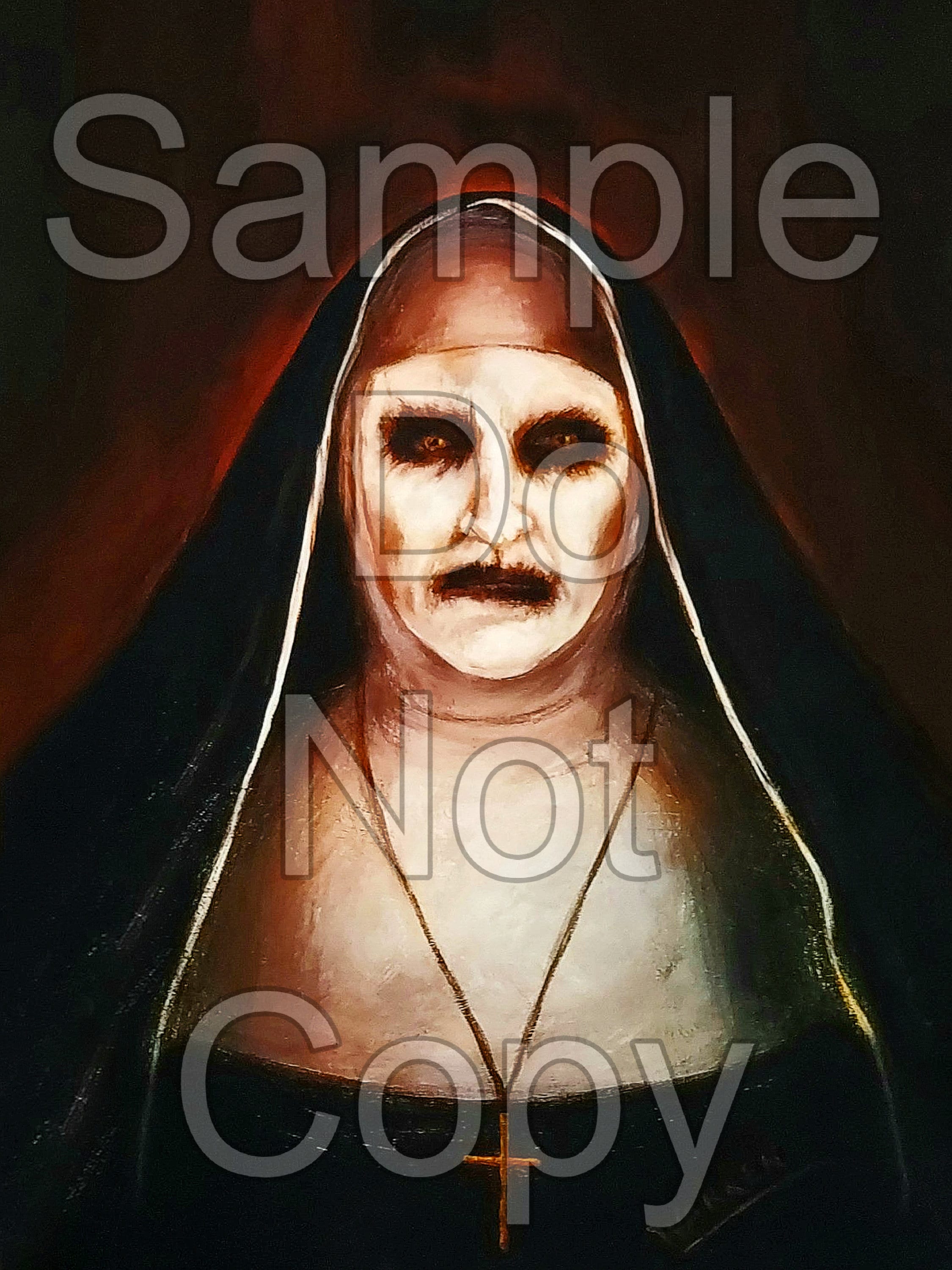 Valak the Nun Painting the Conjuring 2 Movie Prop Replica - Etsy