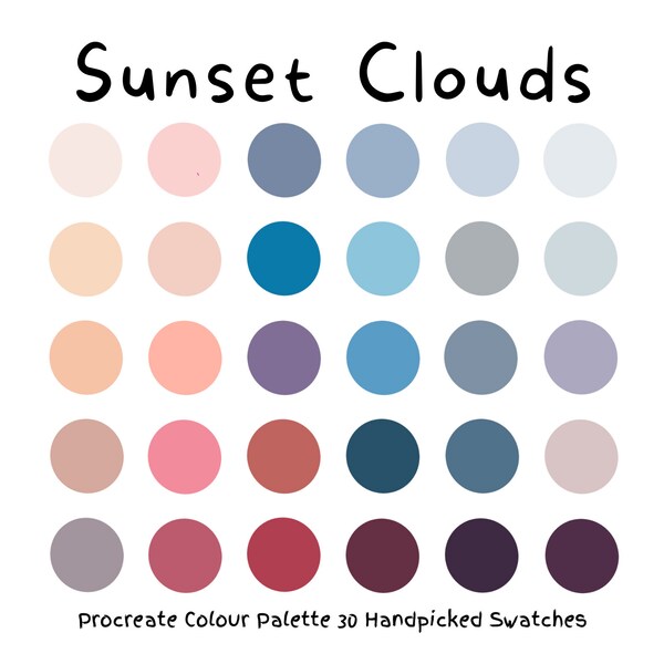 Sunset Color Palette - Etsy