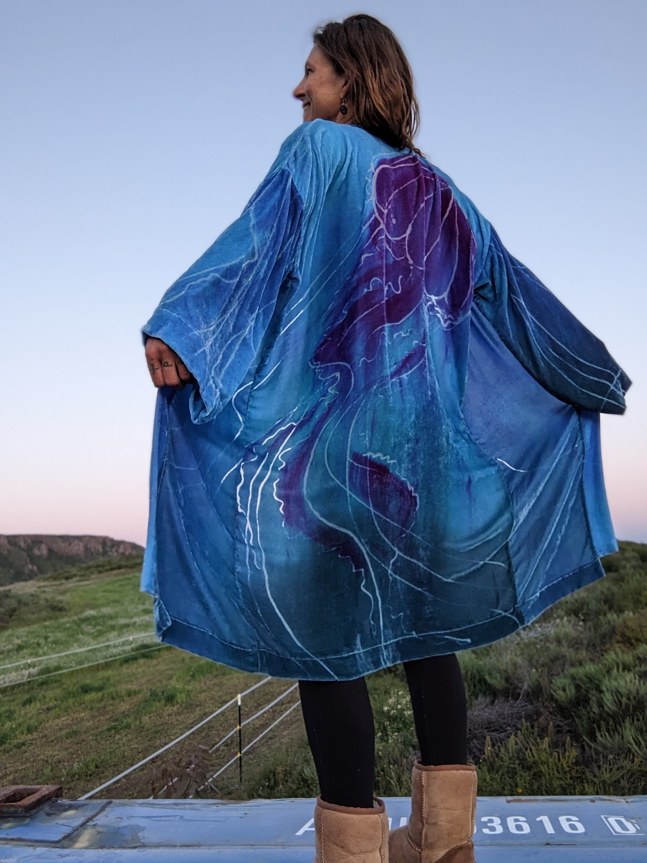 Jellyfish Robe - Hand-dyed Silk Velvet - Etsy