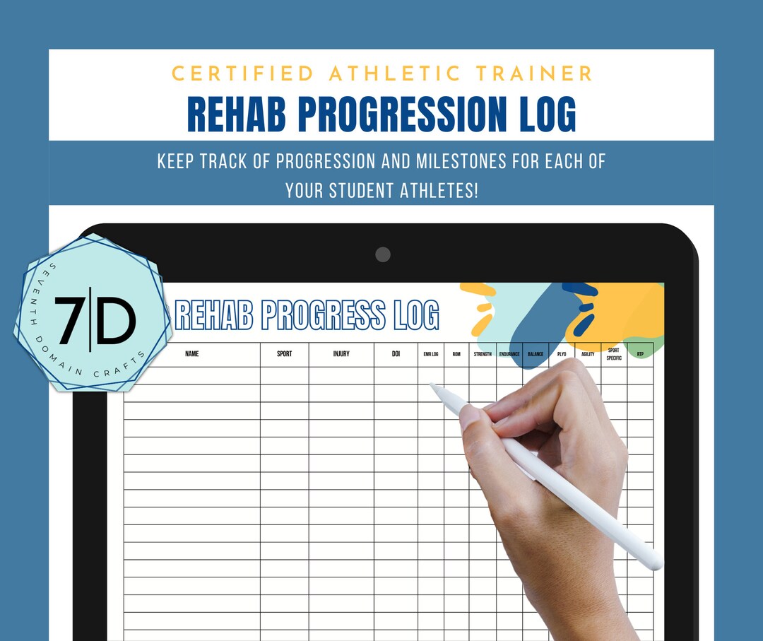 Athletic Trainer Rehab Progression Log - Etsy