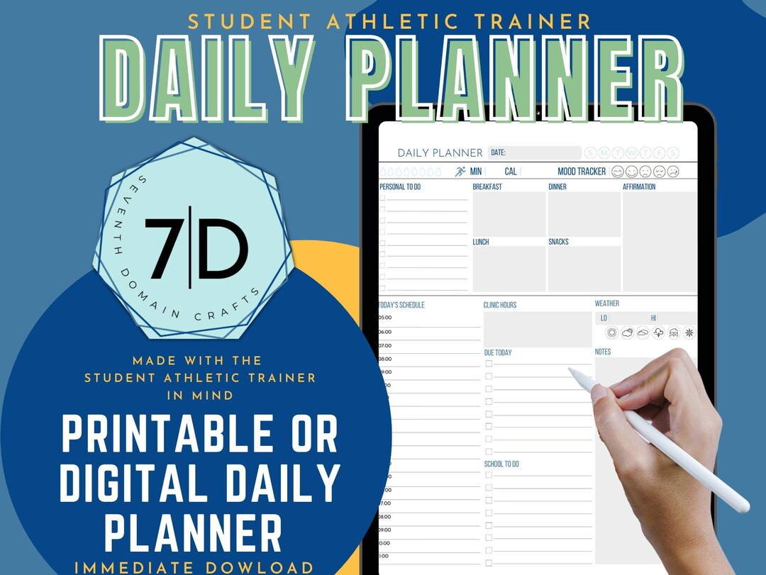 Student Athletic Trainer Daily Planner - Etsy