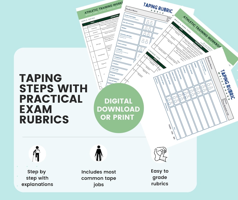 Taping Steps & Rubrics - Etsy