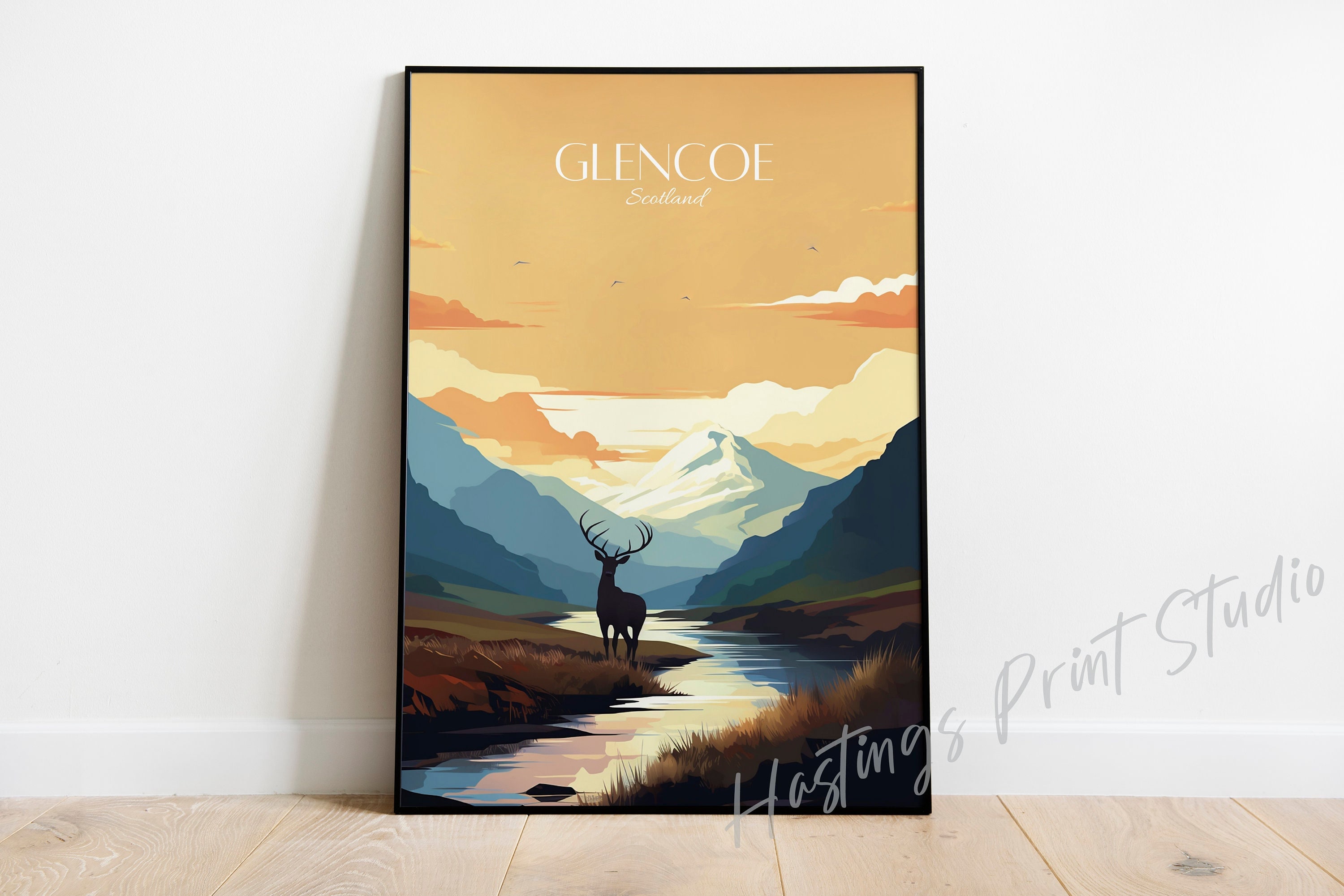 Glencoe Scotland Travel Print Glencoe Travel Poster - Etsy France