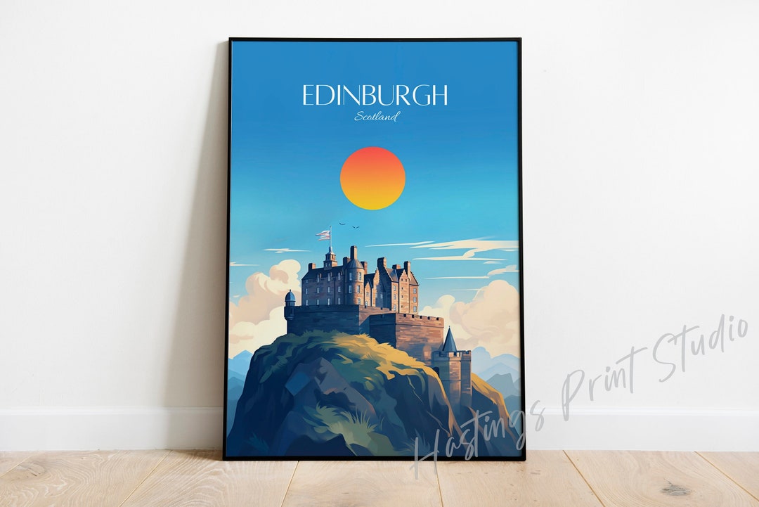 Edinburgh Scotland Travel Print - Edinburgh Travel Poster, Home Decor ...